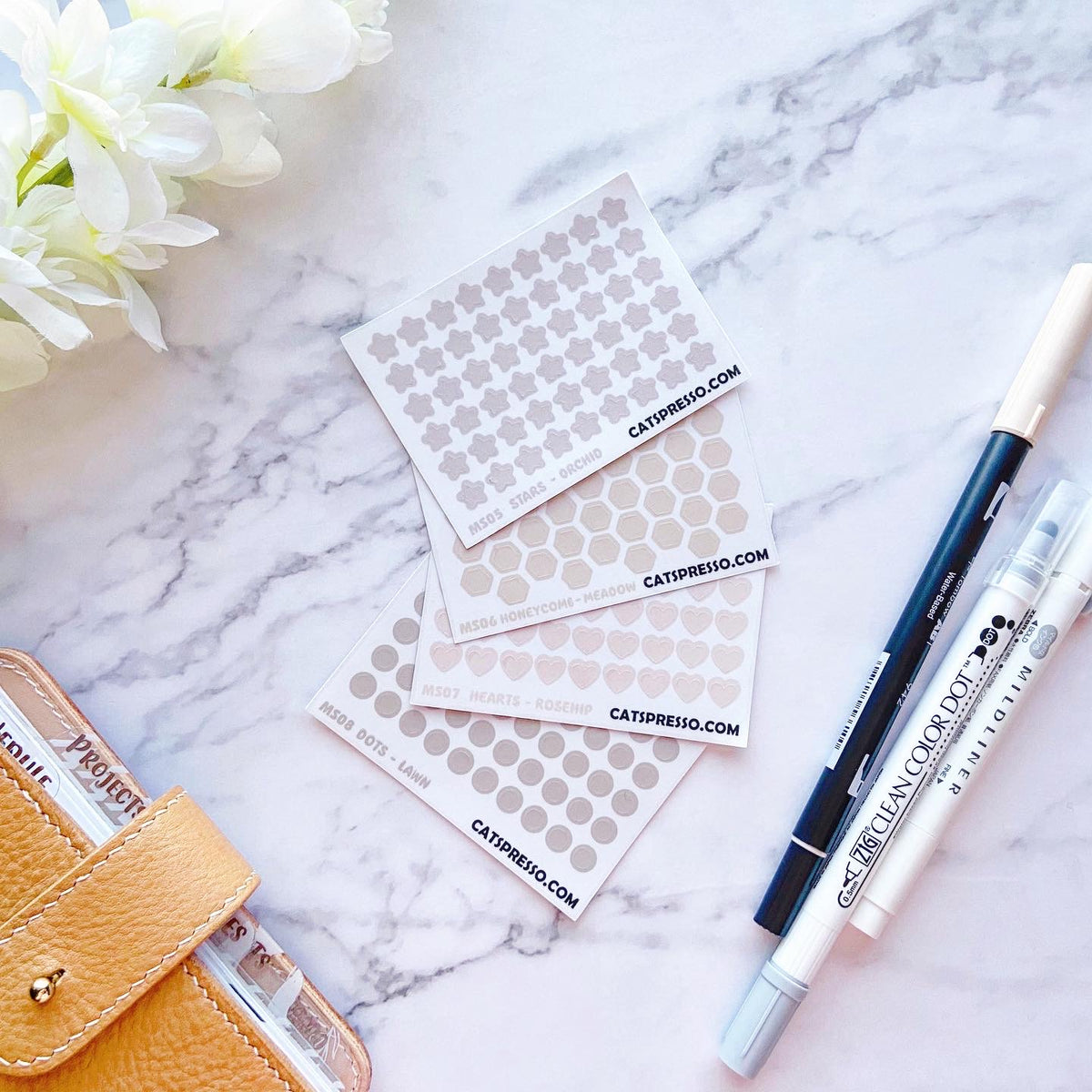 MS01-08 Transparent Minimal Stickers – CatspressoCo