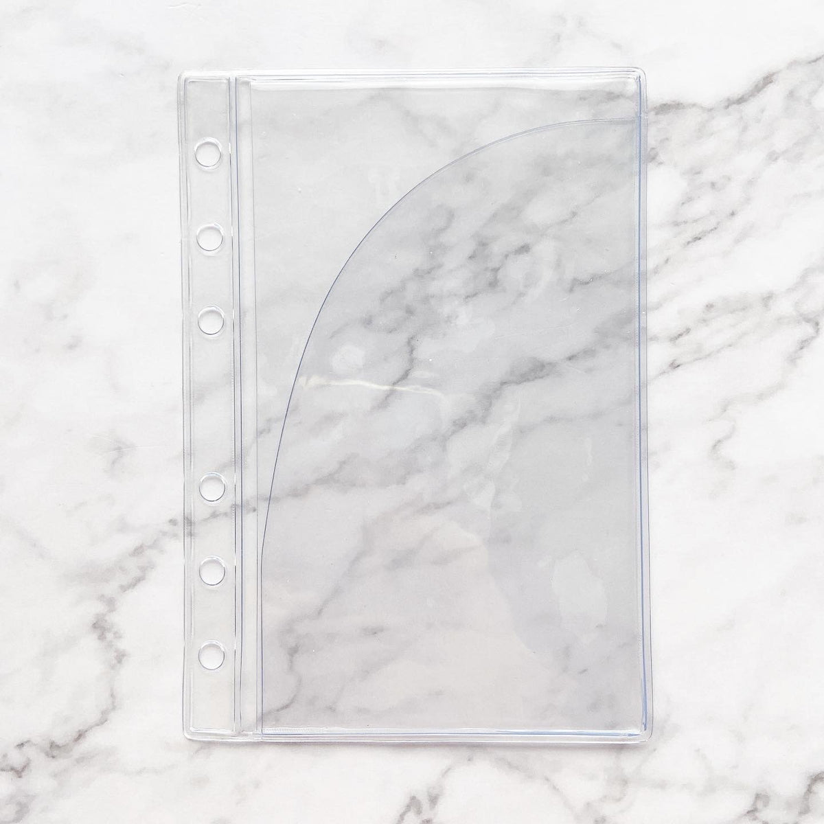 JD89 - A6 Rings - Clear Vinyl Dashboards with secretarial pocket ...