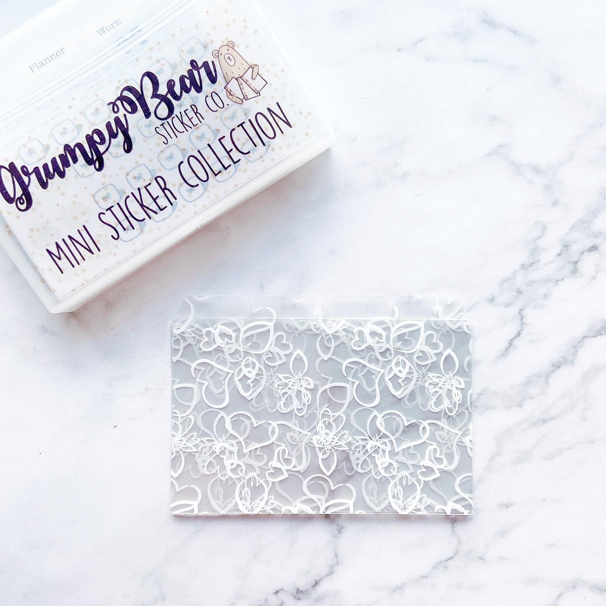 White-print Acetate Dividers for Sticker boxes - four dividers ...