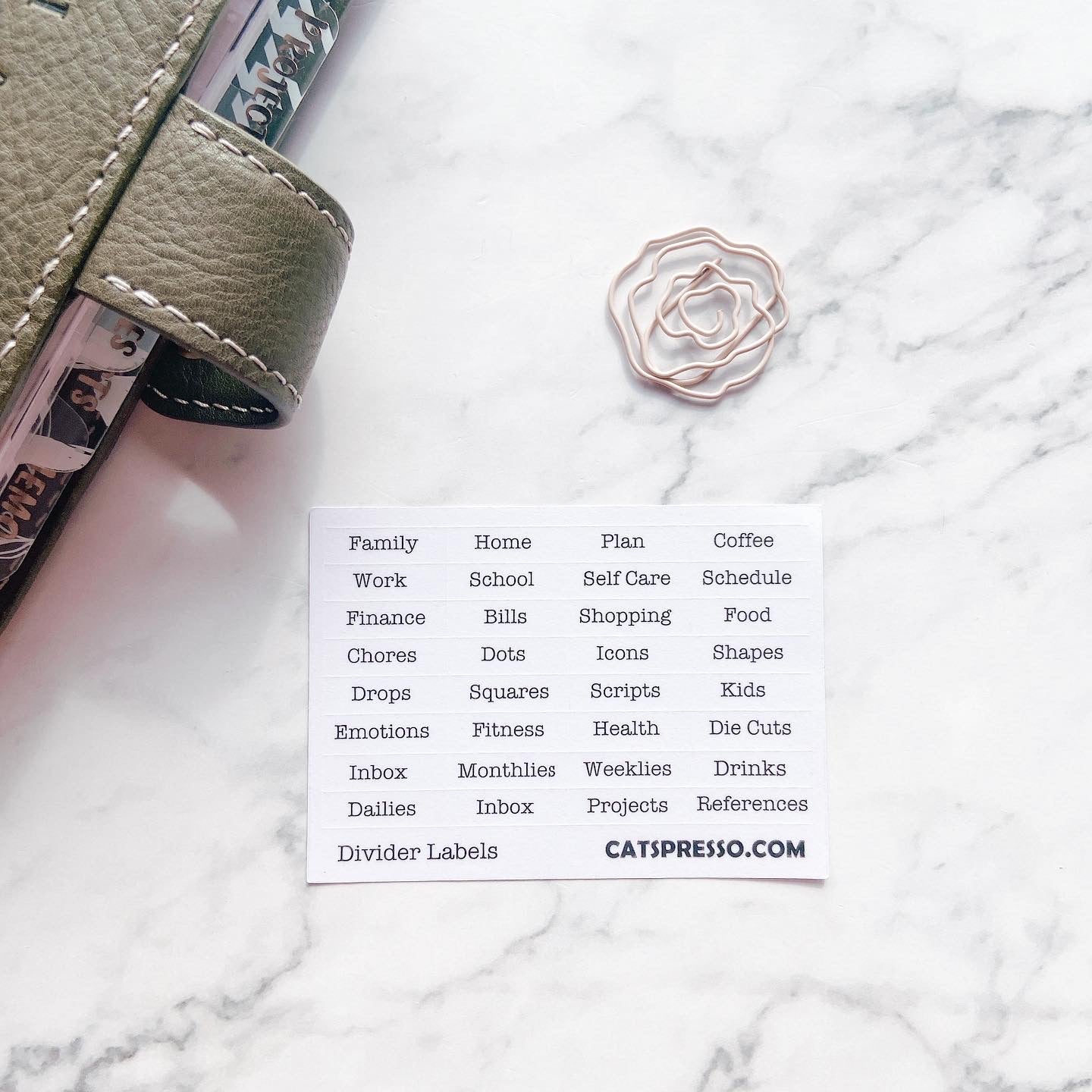 Transparent Label Sticker Sheet - for sticker box dividers – CatspressoCo