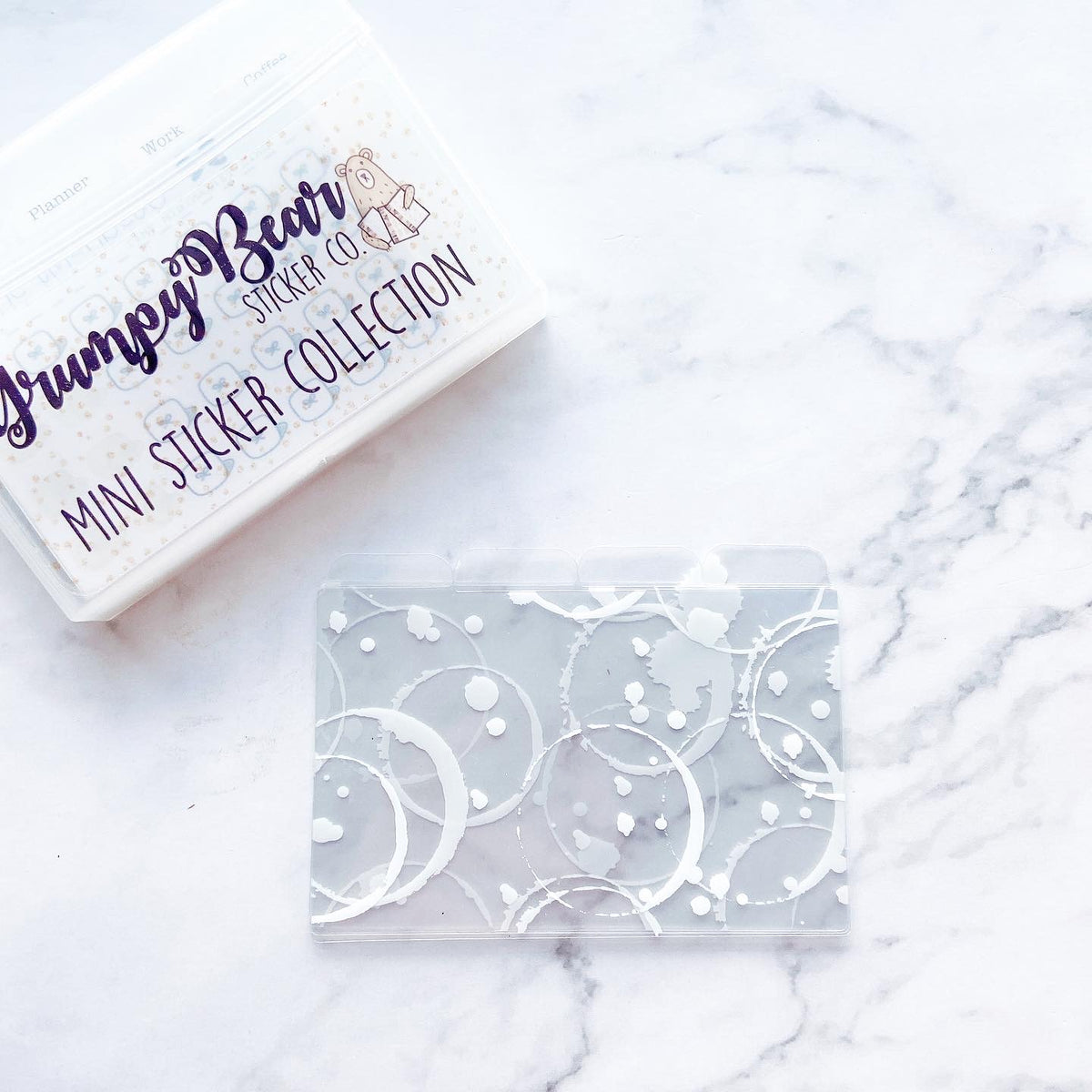 White-print Acetate Dividers for Sticker boxes - four dividers ...